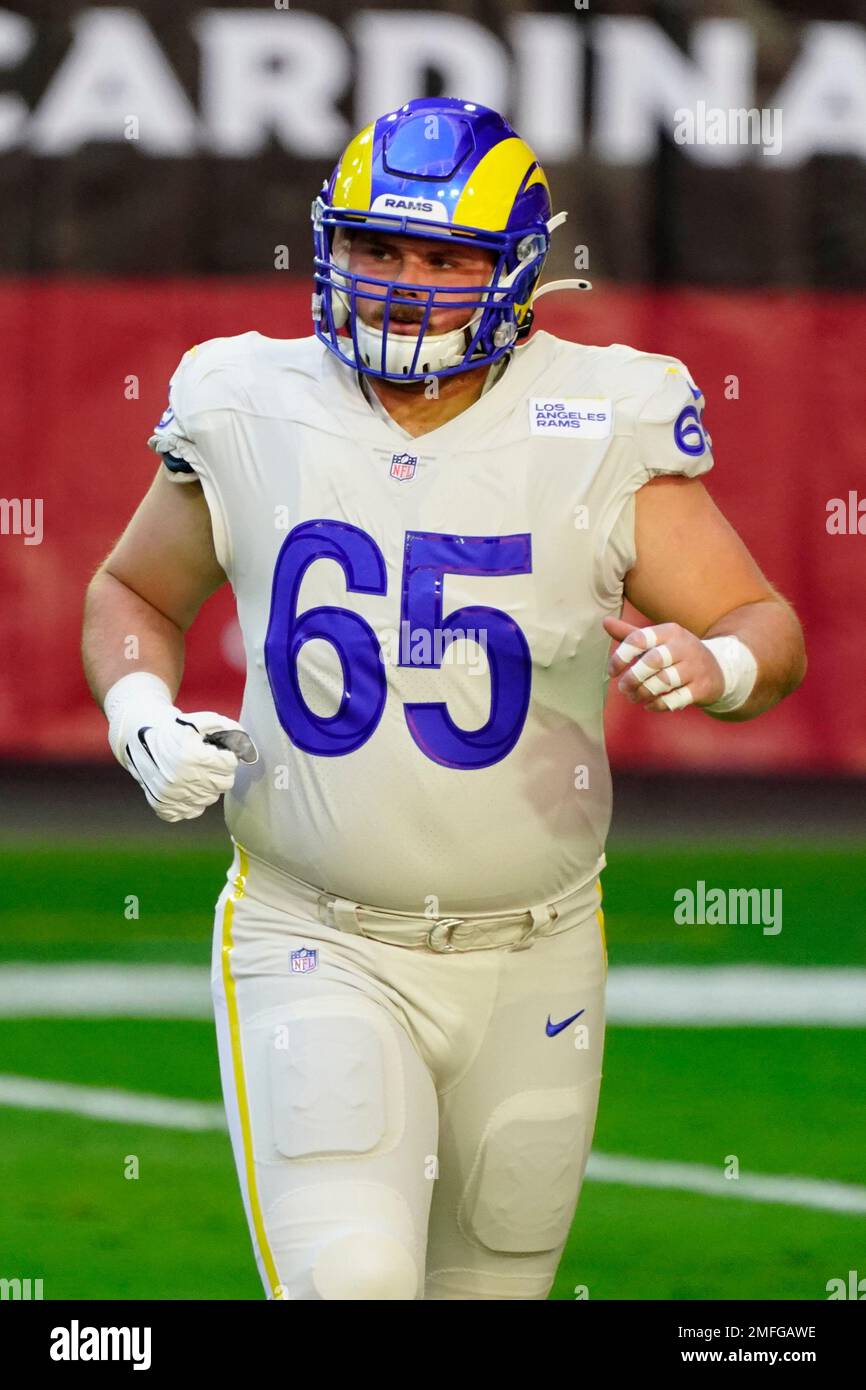 Los Angeles Rams center Coleman Shelton (65) during an NFL football ...
