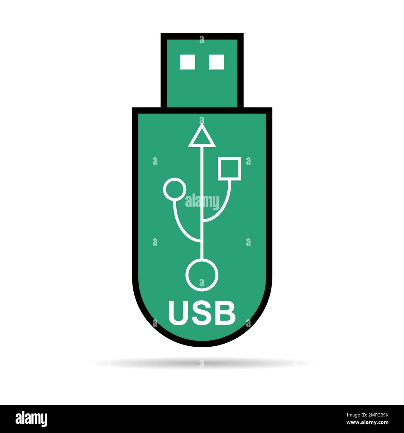 USB icon technology with shadow, connect device sign, electronic ...