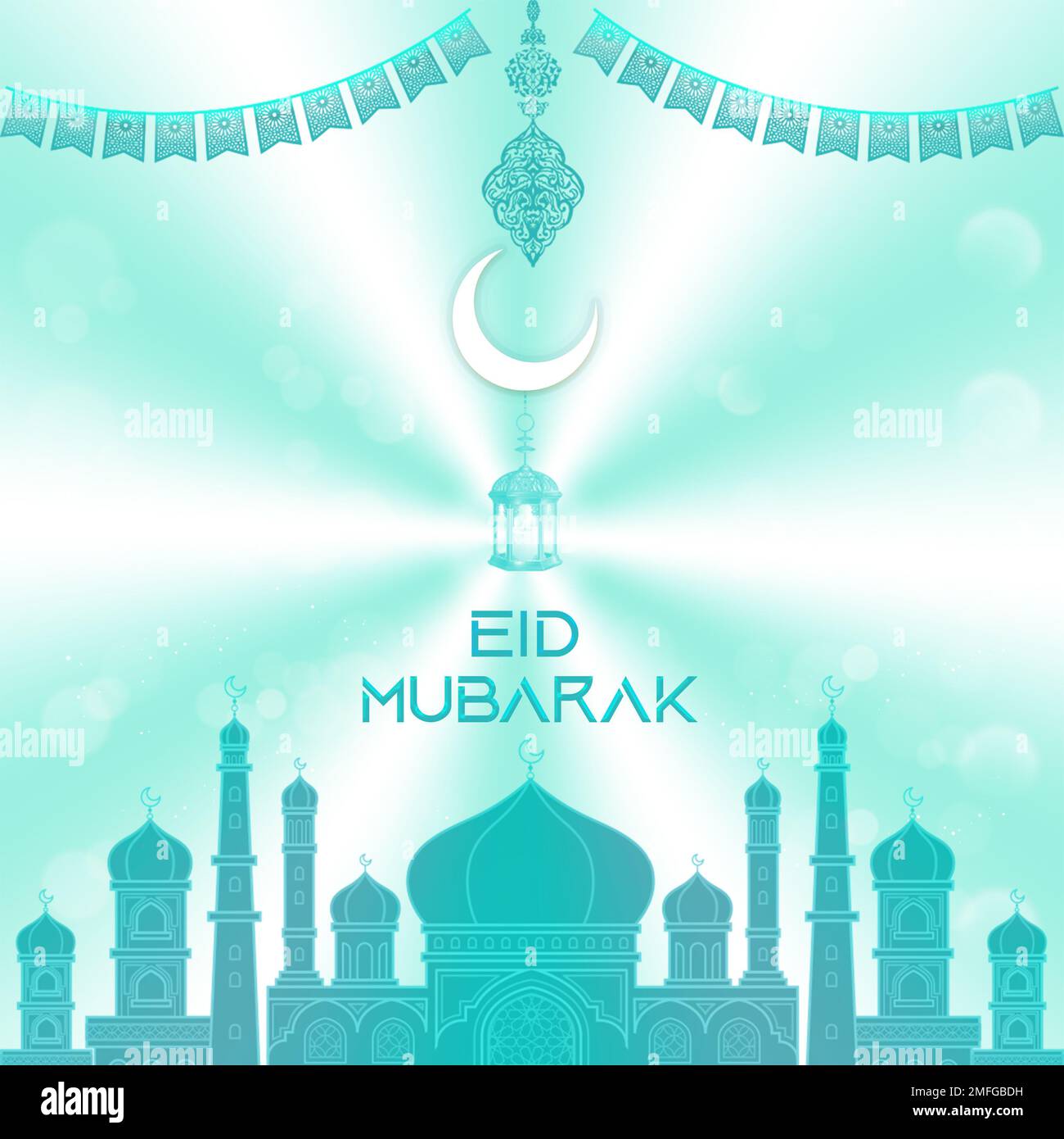 Eid Mubarak greetings card Stock Photo - Alamy