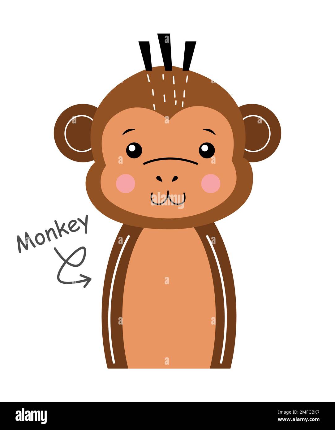 Monkey . Cartoon character . Vector Stock Vector Image & Art - Alamy