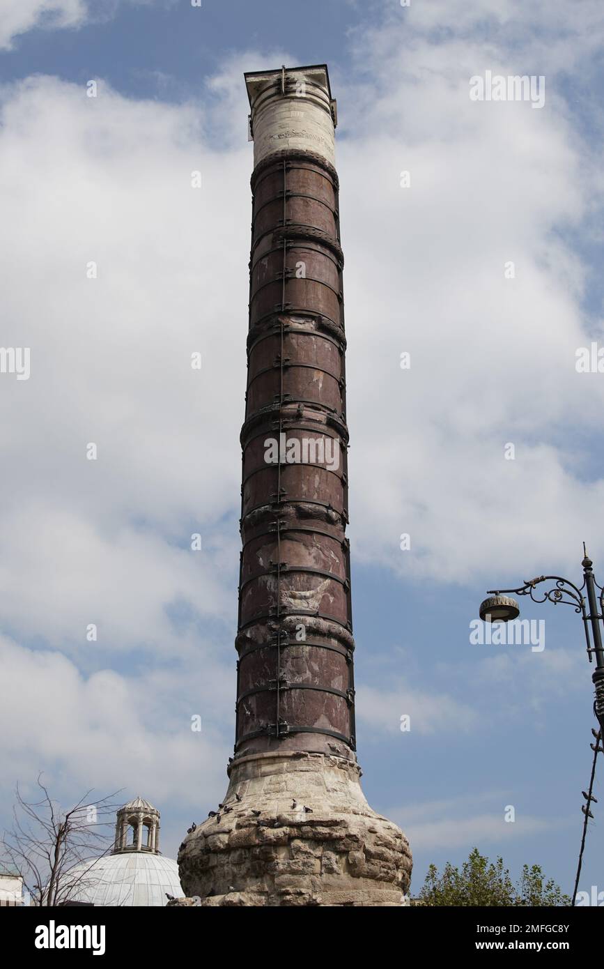 Column of Constantine in Istanbul City, Turkiye Stock Photo - Alamy