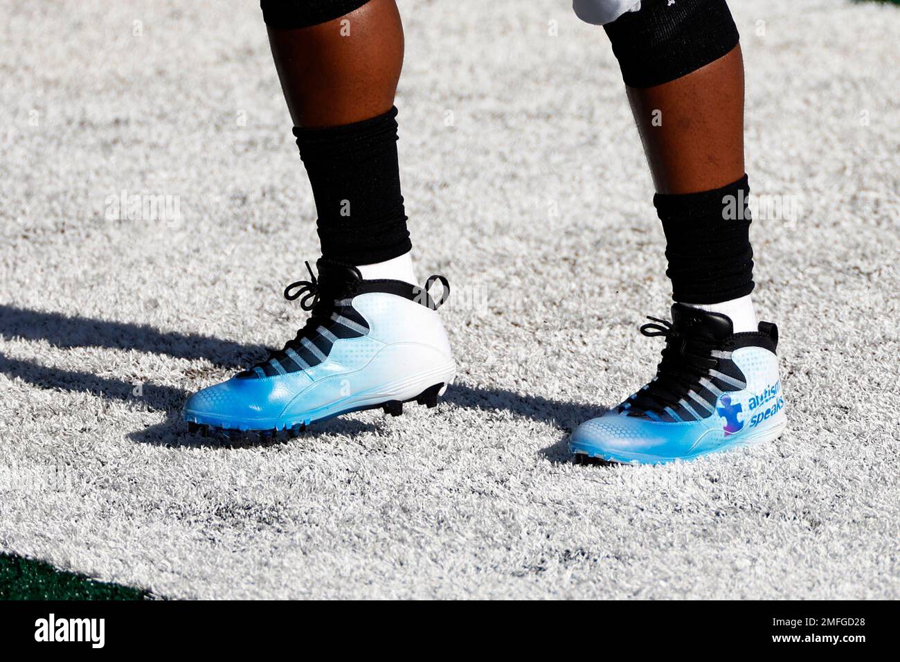 The 'My Cause My Cleats' of Las Vegas Raiders center Rodney Hudson (61 ...