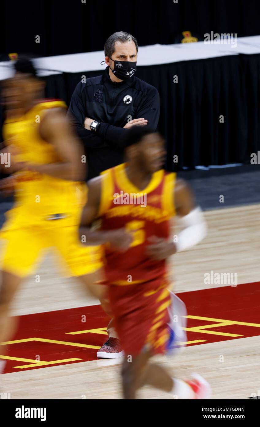 Iowa State head coach Steve Prohm runs practice after DePaul canceled ...