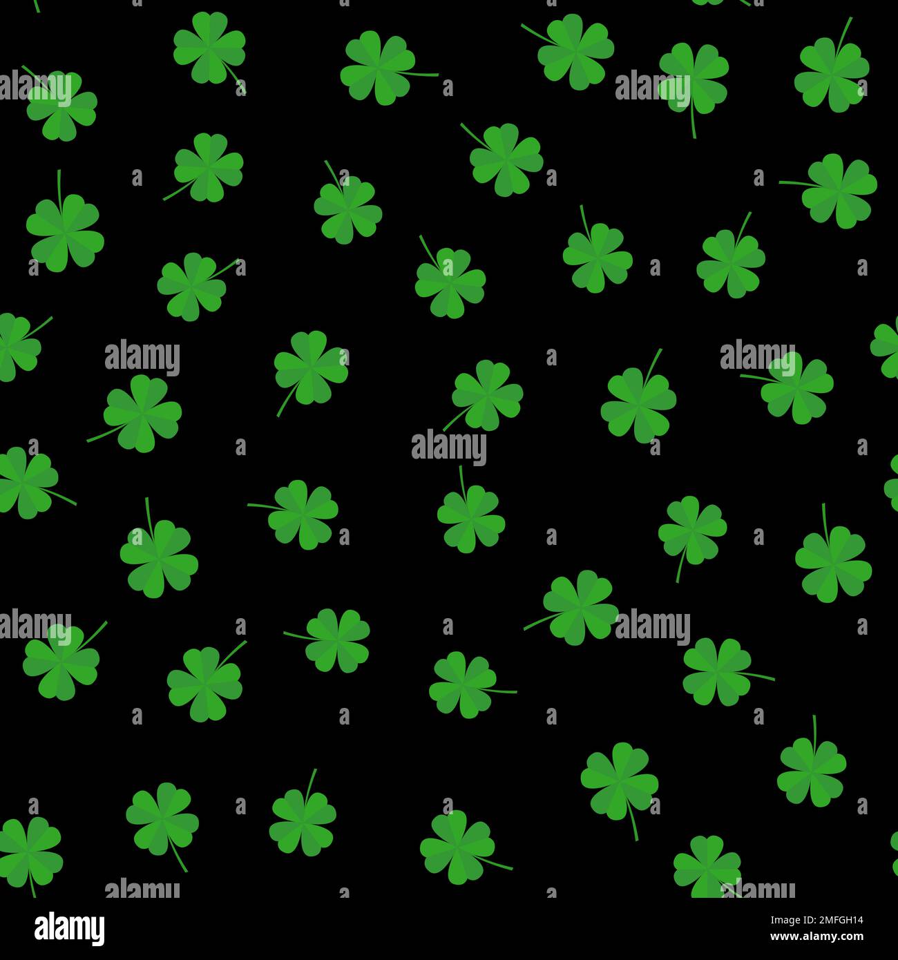 Clover Leaf Seamless Pattern Vector Illustration Stock Vector Image