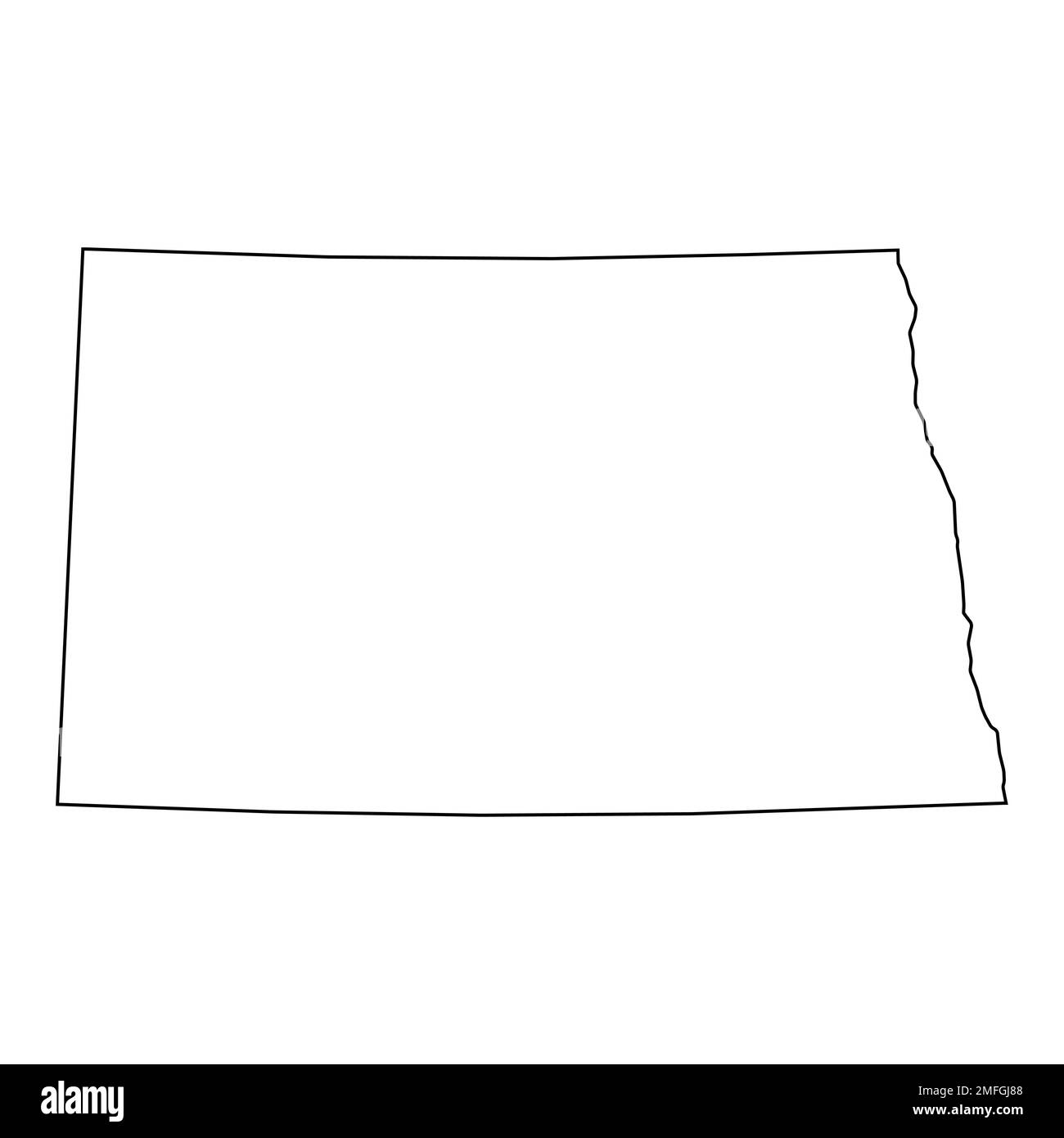 North Dakota map shape, united states of america. Flat concept icon ...