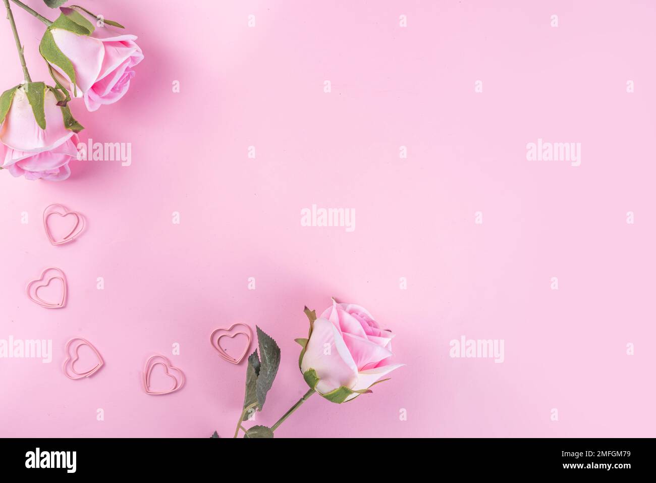 Romantic holiday flat lay. March 8 Women's Day, Valentine's Day ...