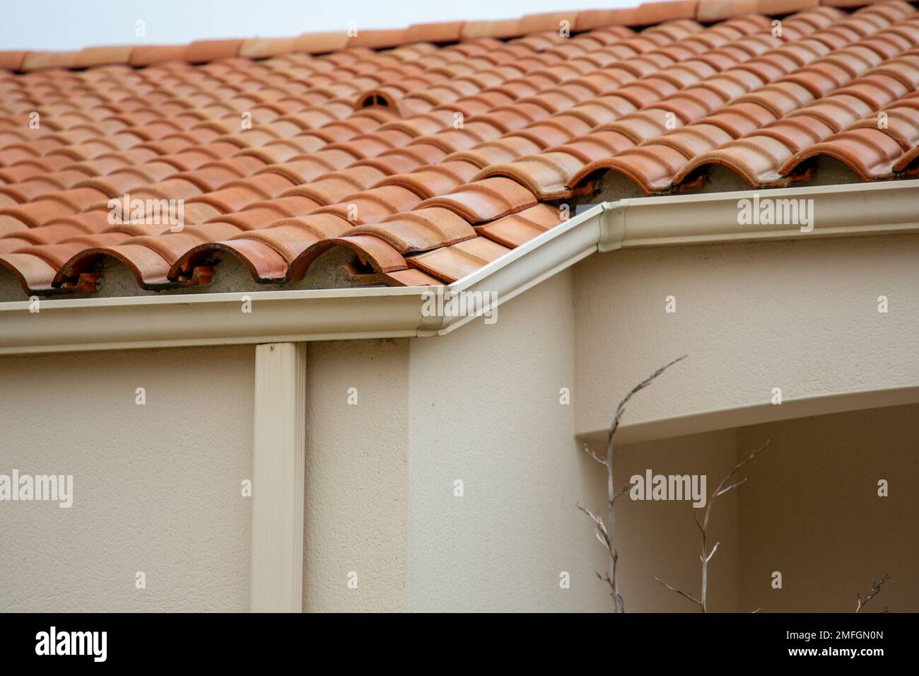 gutters house construction new white rain gutter drainage System with ...