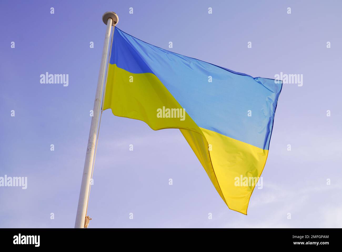 flag ukrainian National state flag of Ukraine in yellow blue color ...