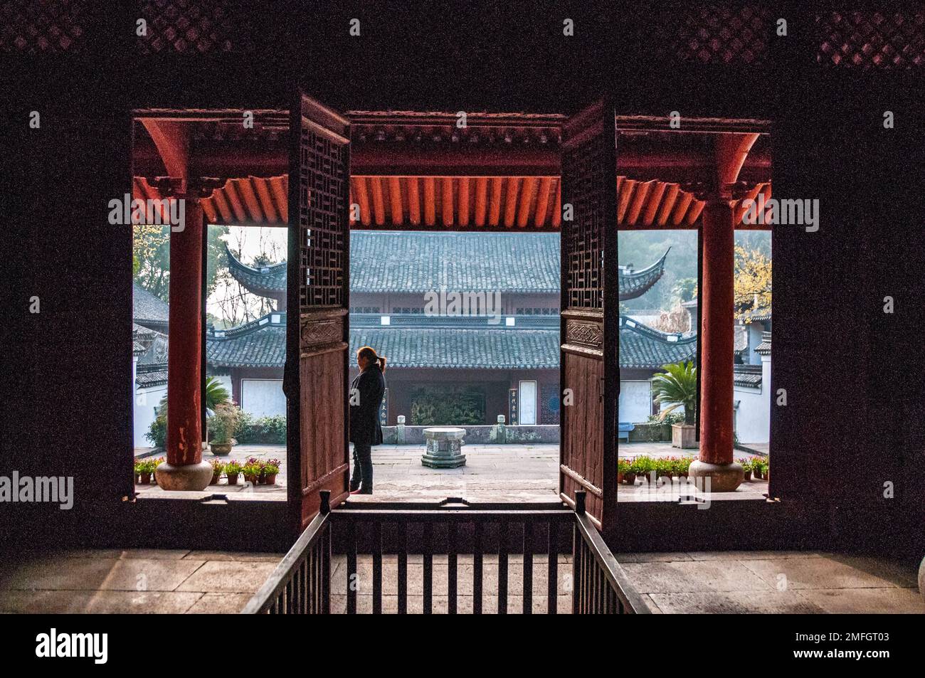 From inside the Great Hall with the Hall of Heavenly Kings in the ...