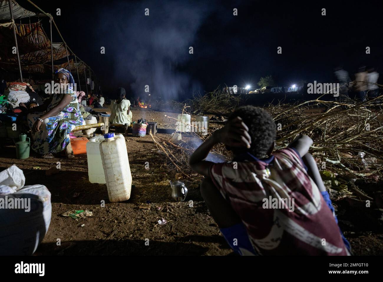 Tigray refugees who fled the conflict in the Ethiopia's Tigray, light ...