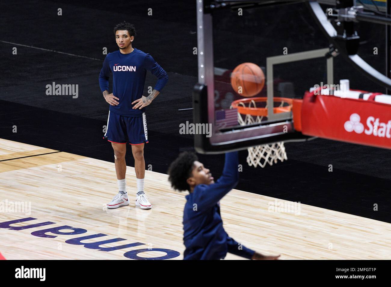 Connecticut's James Bouknight during an NCAA college basketball game ...