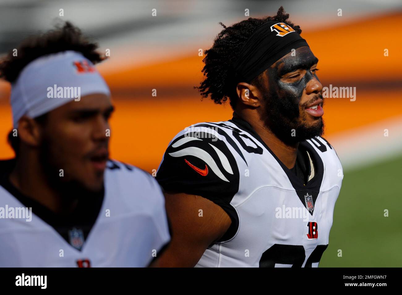 Cincinnati Bengals defensive end Khalid Kareem (90) stands on the field ...