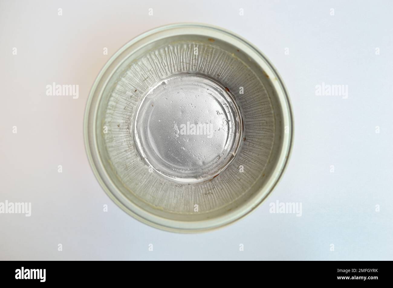 closeup of container of custard with white background Stock Photo - Alamy
