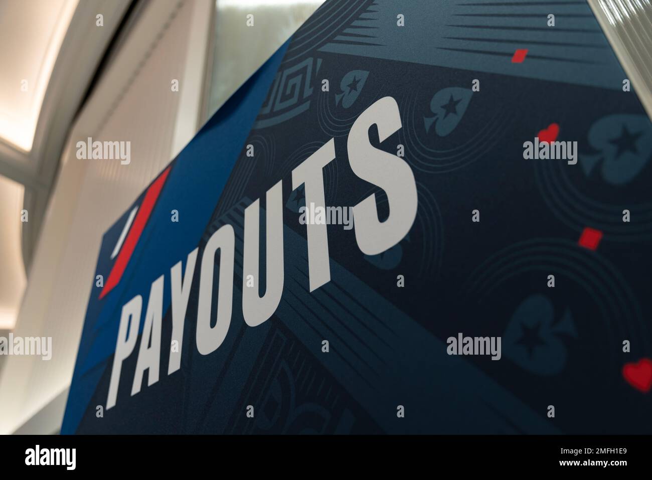 Payouts sign at a professional gambling convention in London, UK Stock ...