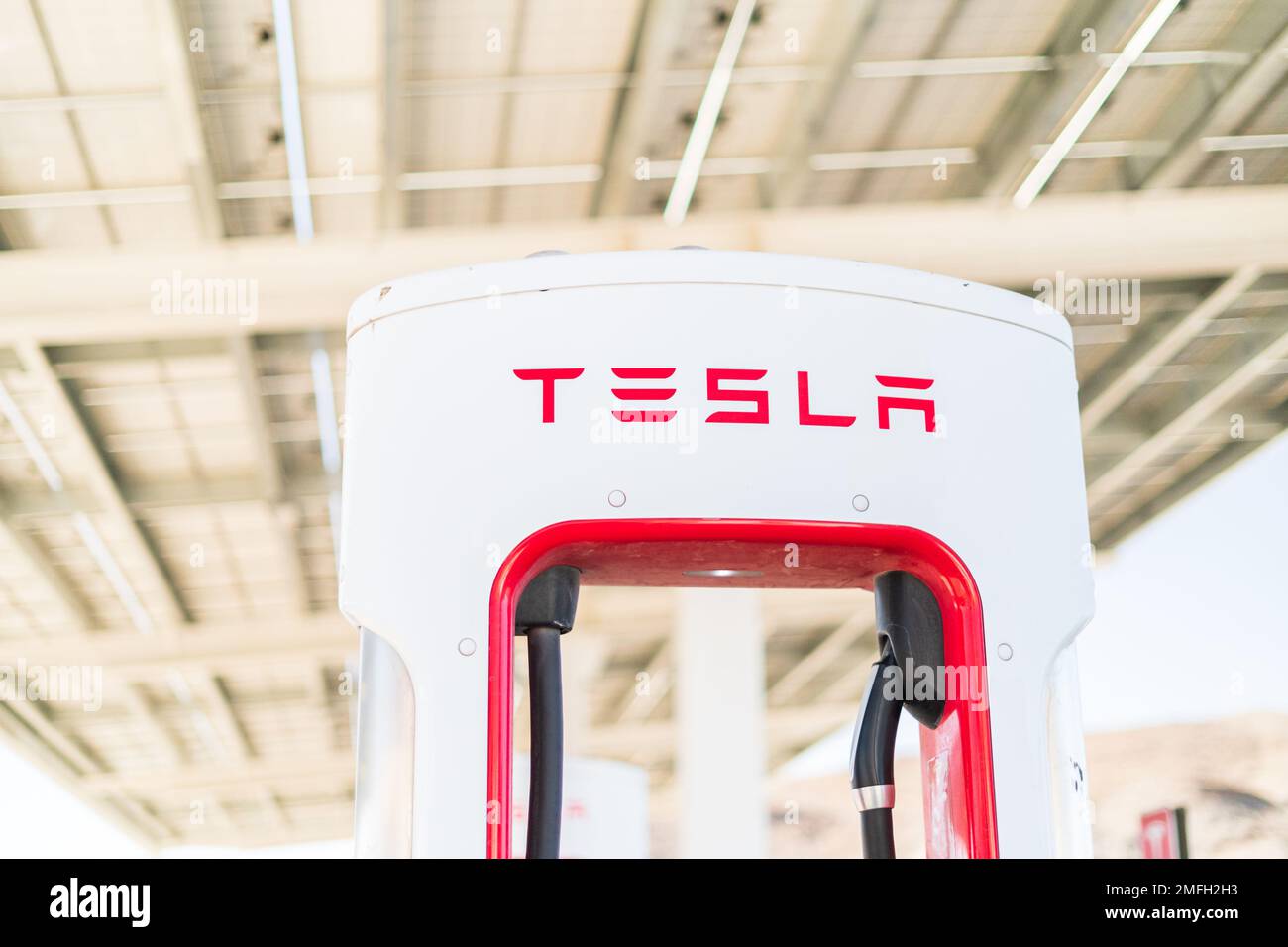 Tesla charging station Stock Photo - Alamy