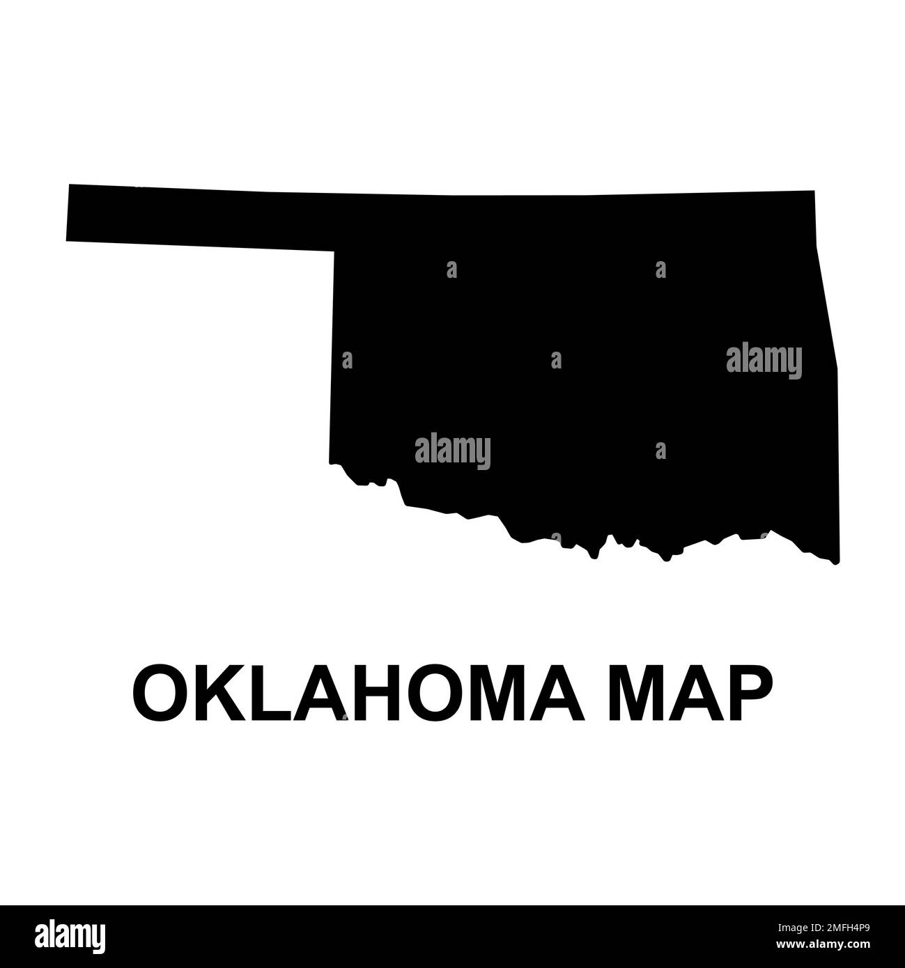Oklahoma map shape, united states of america. Flat concept icon symbol ...