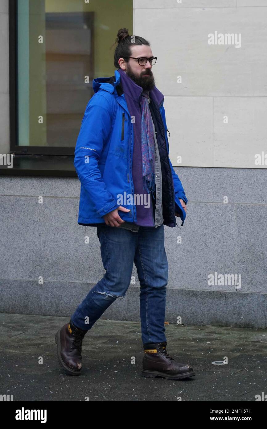 Extinction Rebellion activist Shaun Davies arrives at Westminster ...