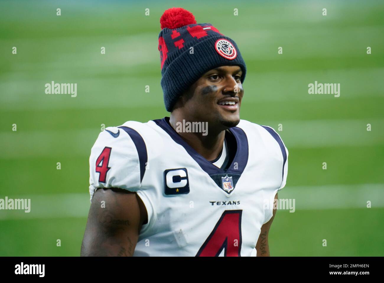 Houston Texans quarterback Deshaun Watson (4) walks to the locker room ...