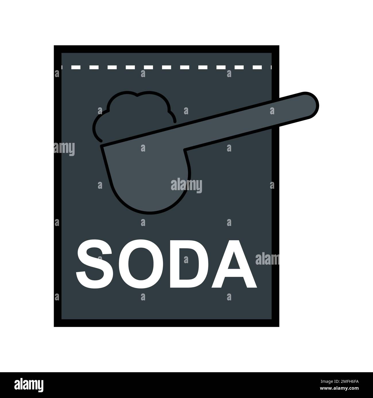 Baking soda ingredient icon, cook food design symbol, bakery product ...