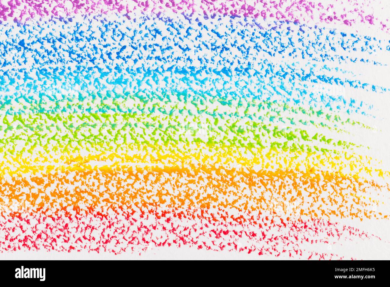 Hand drawn colorful oil pastel rainbow background. Crayon background ...