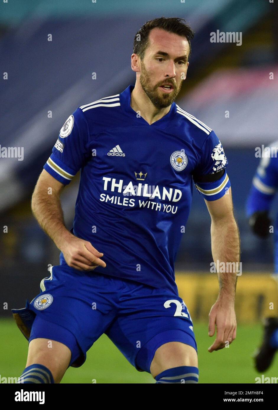 Leicester's Christian Fuchs during the English Premier League soccer ...