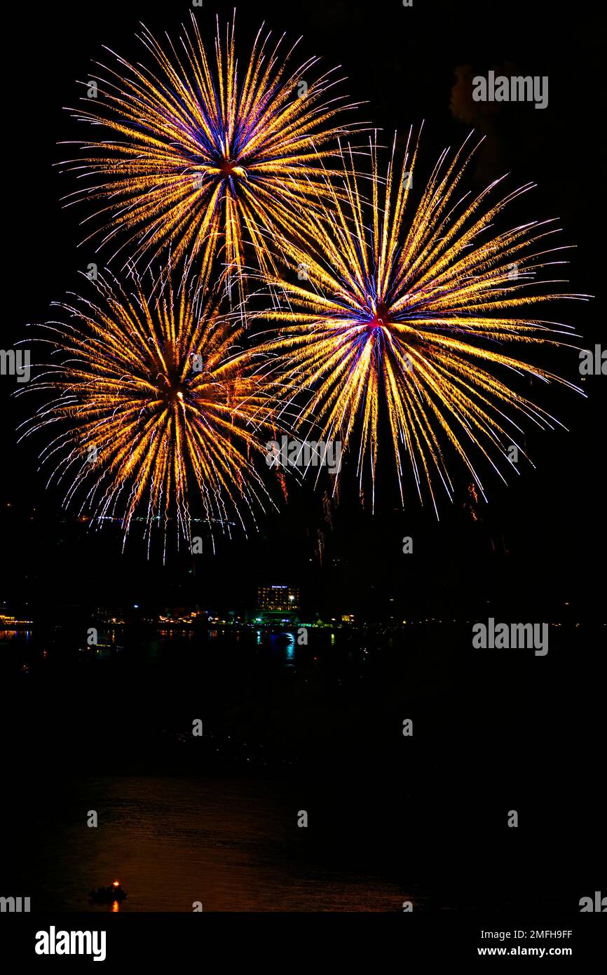 International fireworks display, Pattaya, Chonburi, Thailand Stock ...