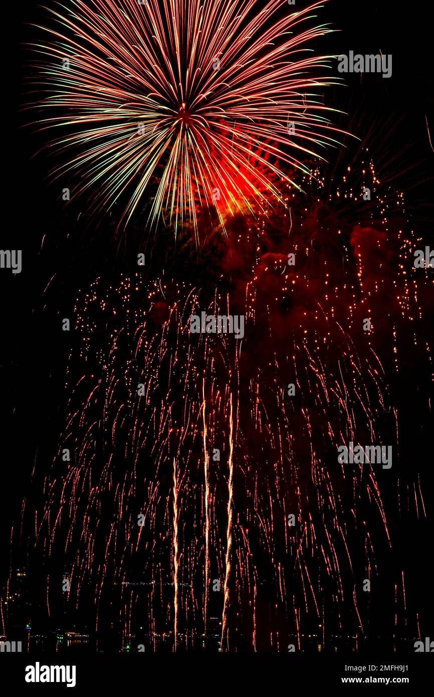 International fireworks display, Pattaya, Chonburi, Thailand Stock ...