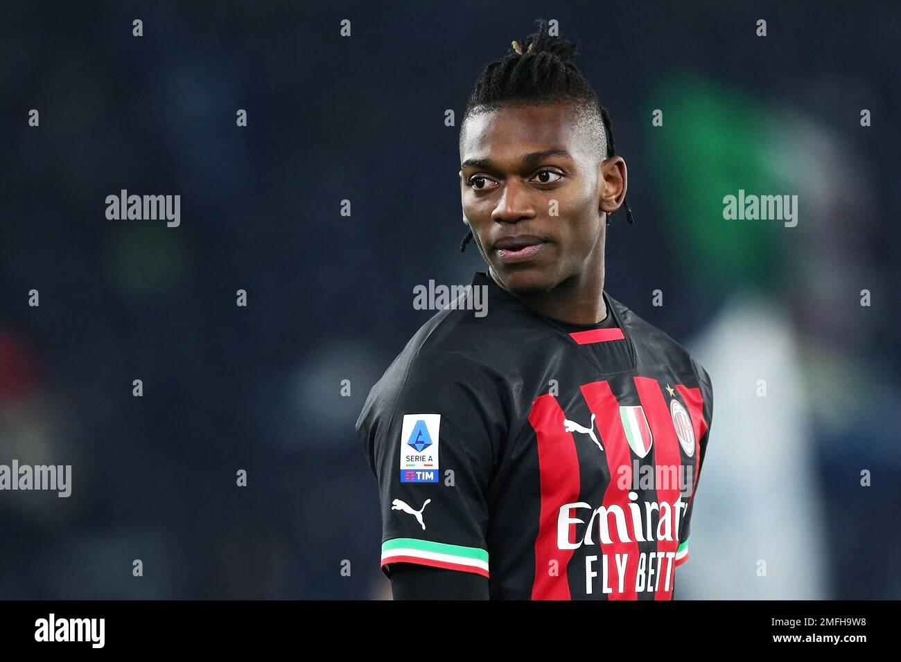 Rafael Leao of Milan looks on during the Italian championship Serie A ...