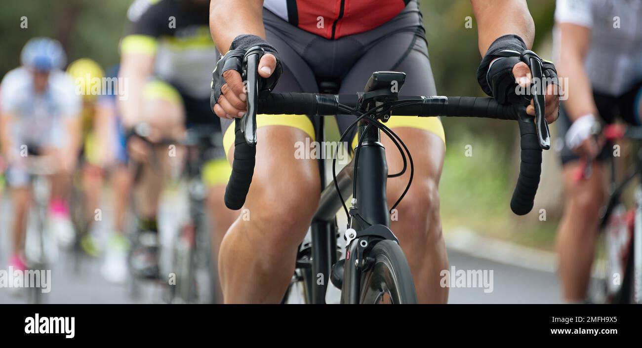 Cycling competition, cyclist athletes riding a race Stock Photo - Alamy