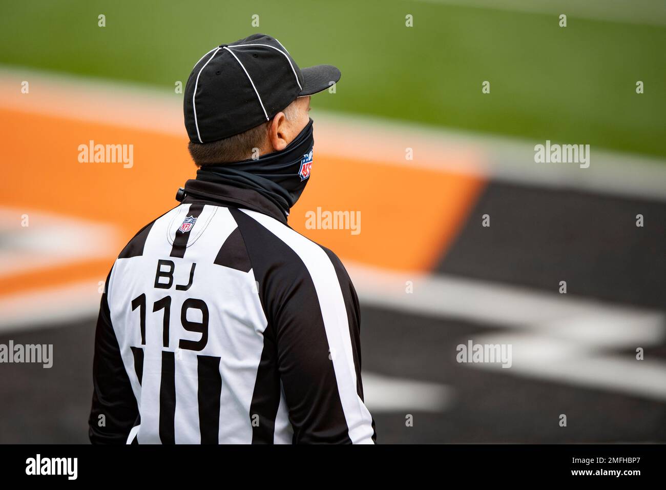 Back judge Greg Wilson (119) during an NFL football game against the ...