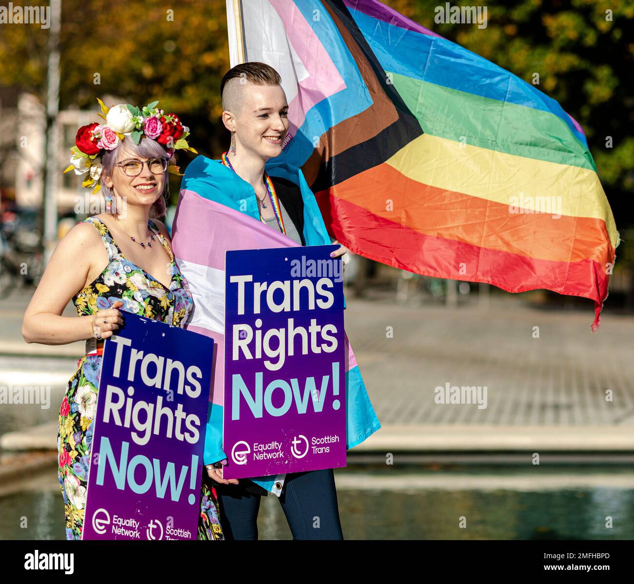 Pro trans campaigners gather outside Scottish Parliament as the The ...