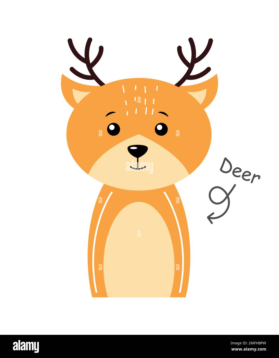 Deer . Cartoon character . Vector Stock Vector Image & Art - Alamy