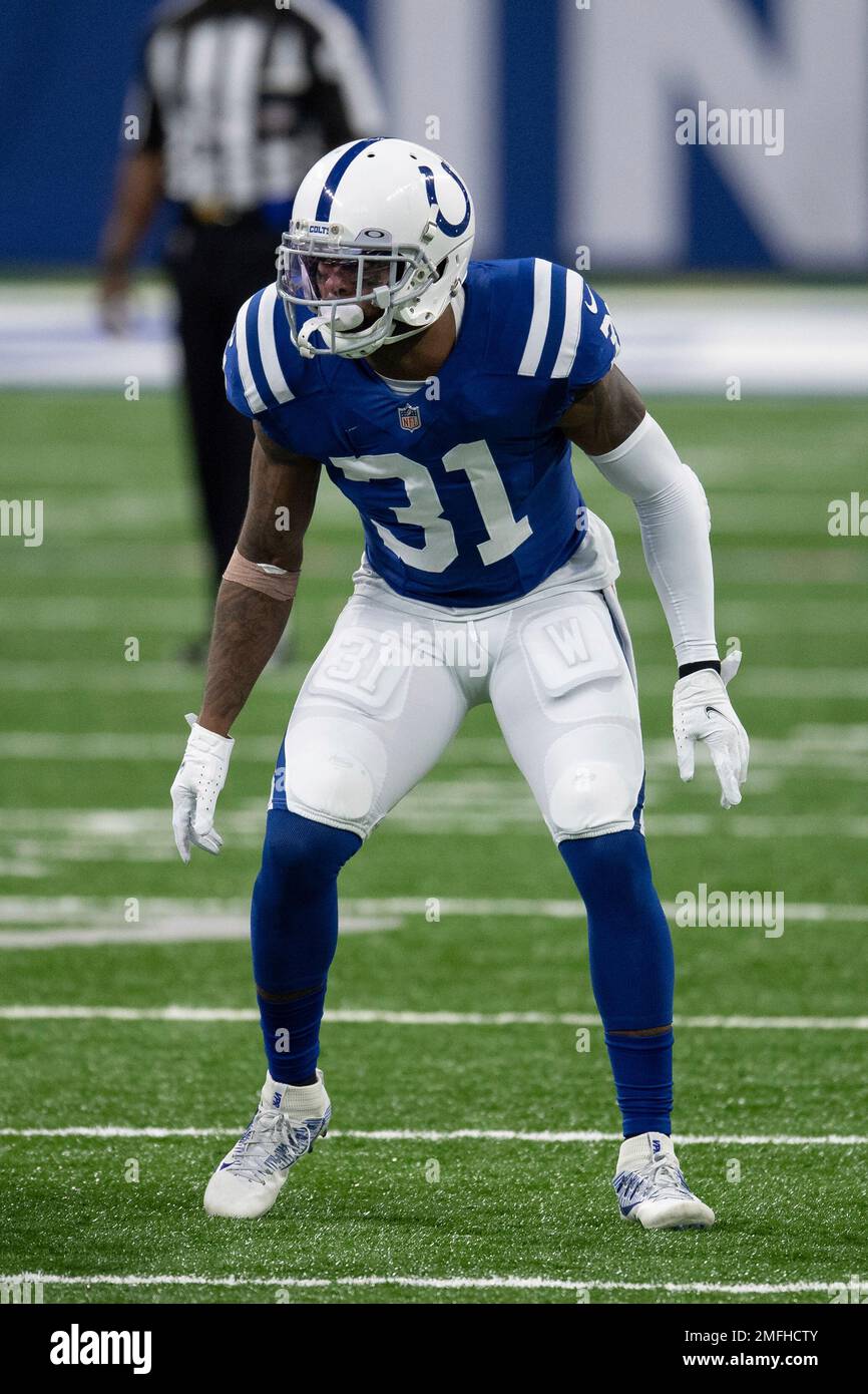 Indianapolis Colts safety Tavon Wilson (31) lines up on defense during ...