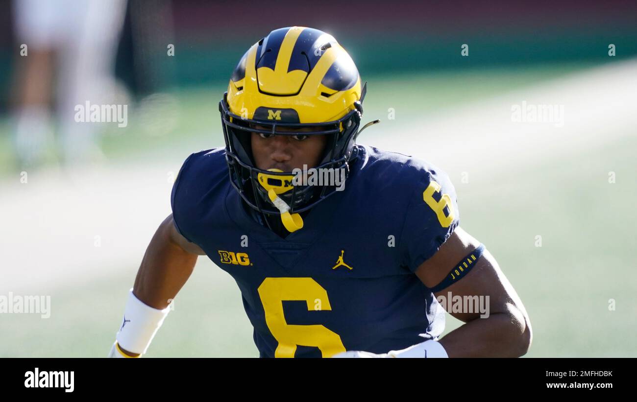 Michigan wide receiver Cornelius Johnson plays during the second half ...
