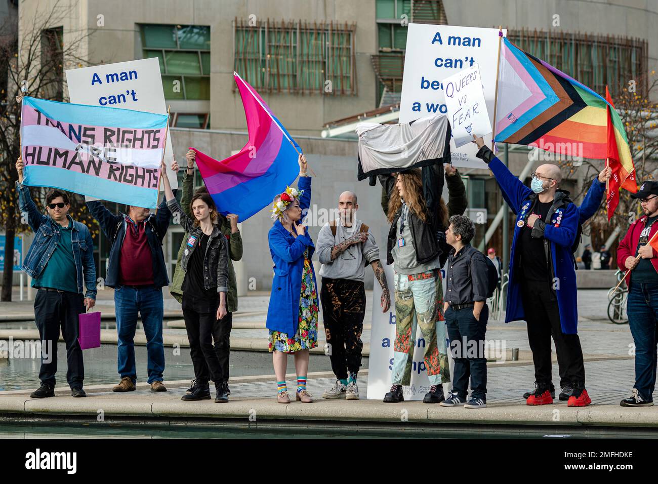 Transgender flag scotland hi-res stock photography and images - Alamy
