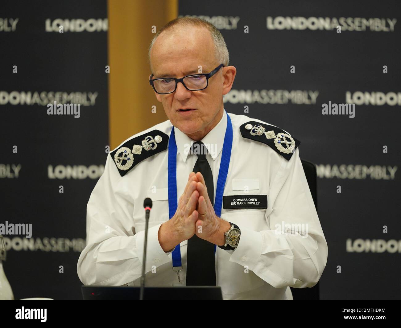 Metropolitan Police Commissioner Sir Mark Rowley appearing before the ...