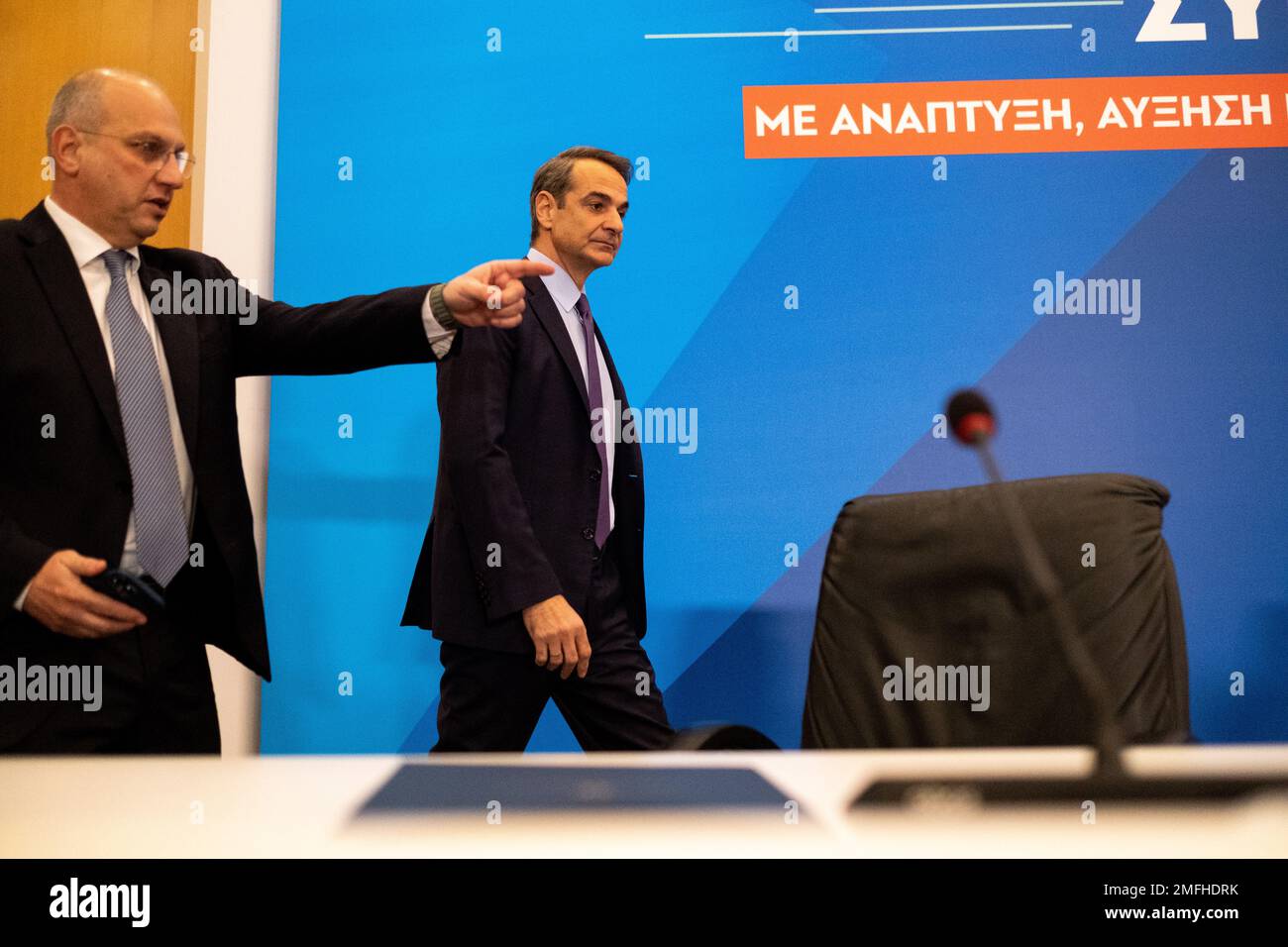 Greece, Athens on 2023-01-23. Greek Prime Minister Kyriakos Mitsotakis ...