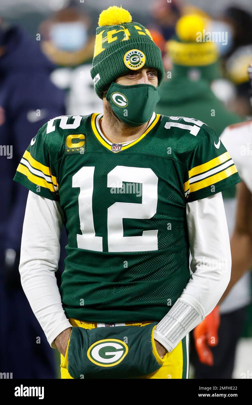Green Bay Packers quarterback Aaron Rodgers (12) after an NFL football ...