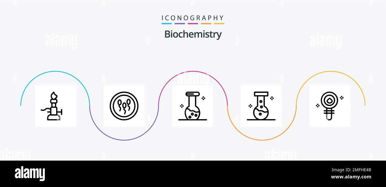 Biochemistry Line 5 Icon Pack Including biochemistry. lab. laboratory ...
