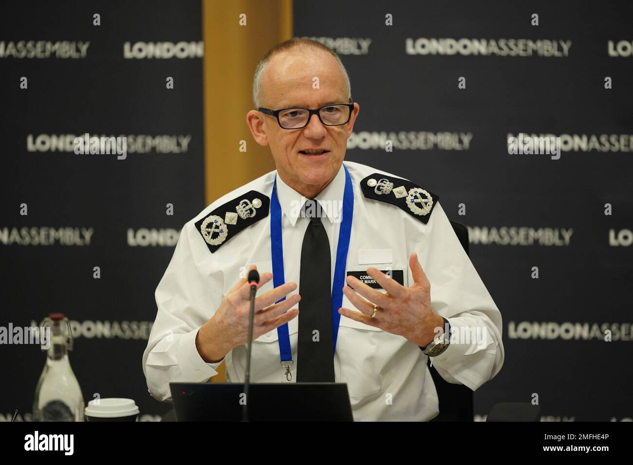 Metropolitan Police Commissioner Sir Mark Rowley appearing before the ...