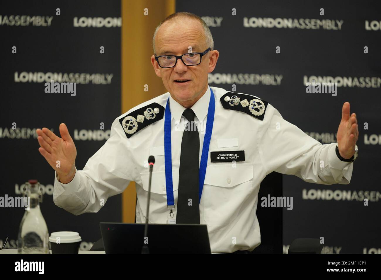 Metropolitan Police Commissioner Sir Mark Rowley appearing before the ...