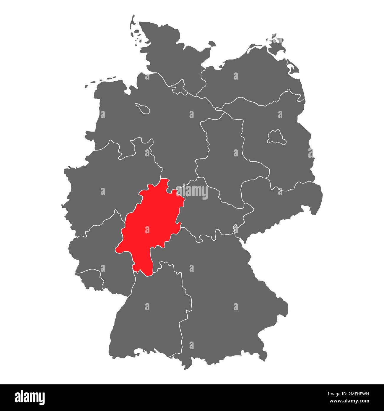 Germany map icon of Hesse, geography blank concept, isolated graphic ...