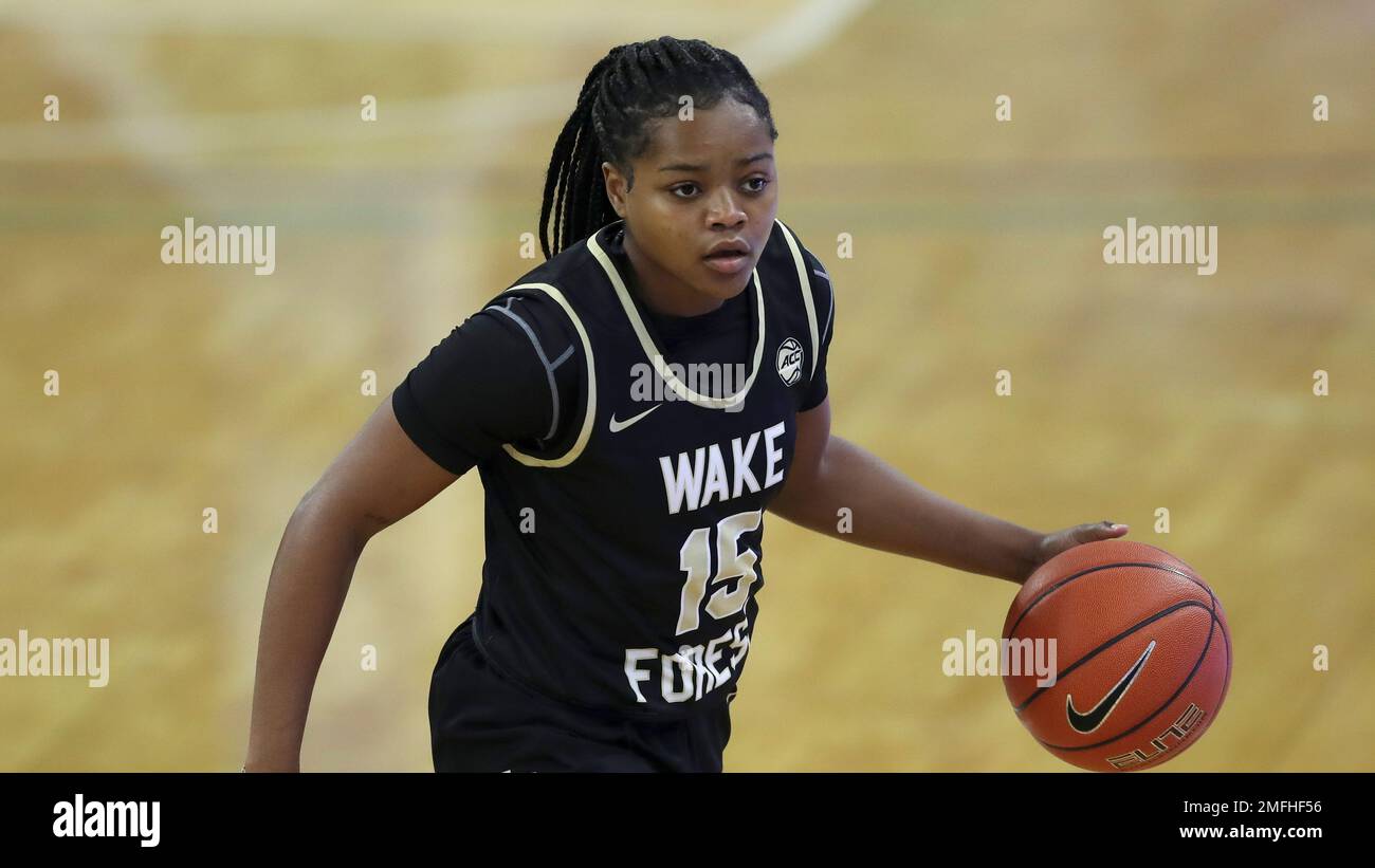 Nevaeh Brown #15 of Wake Forest during an NCAA basketball game on ...