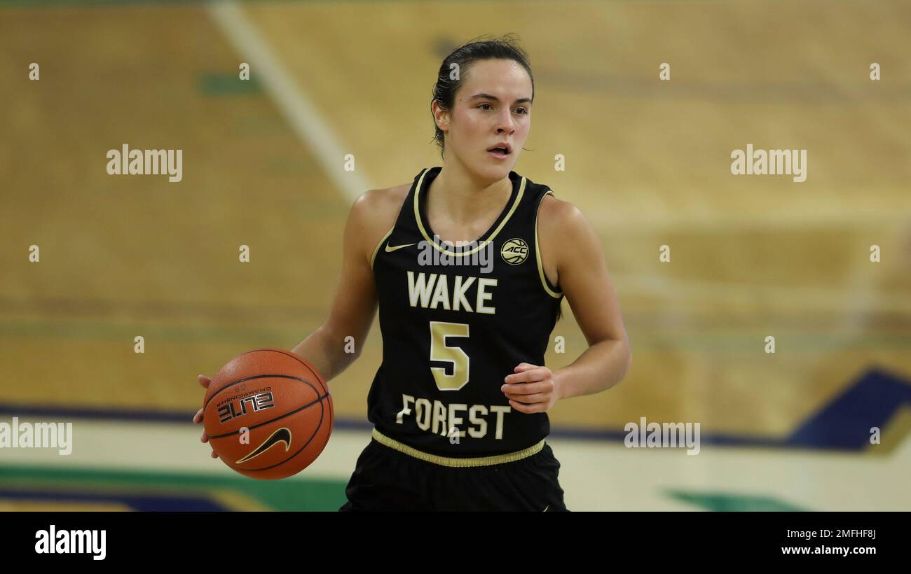Gina Conti #5 of Wake Forest during an NCAA basketball game on Friday ...