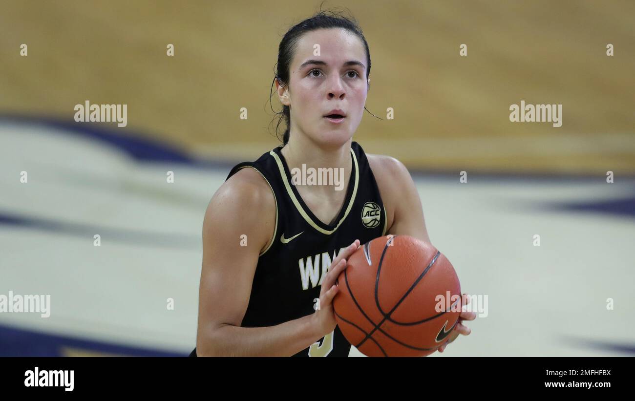 Gina Conti #5 of Wake Forest during an NCAA basketball game on Friday ...