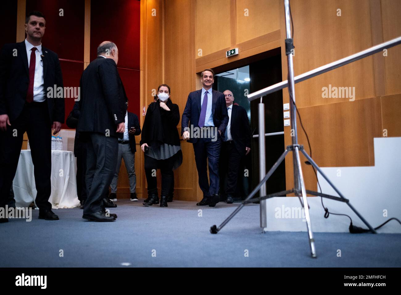 Greece, Athens on 2023-01-23. Greek Prime Minister Kyriakos Mitsotakis ...