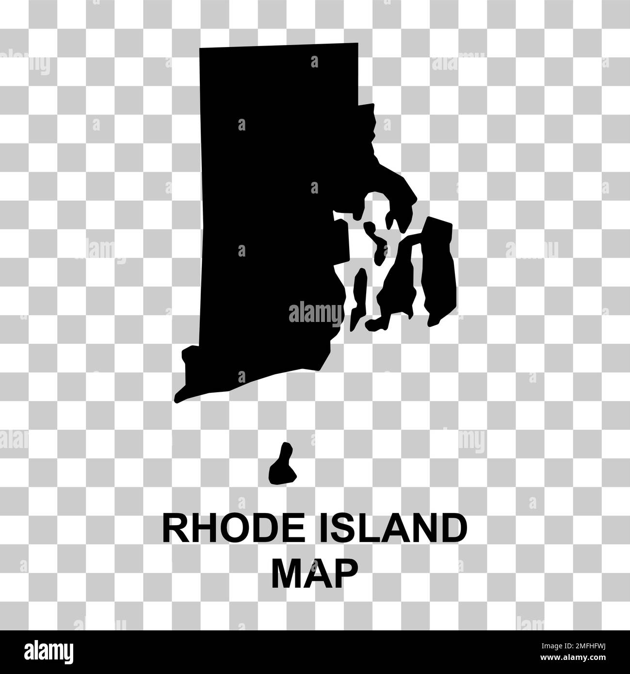 Rhode island map shape, united states of america. Flat concept symbol ...