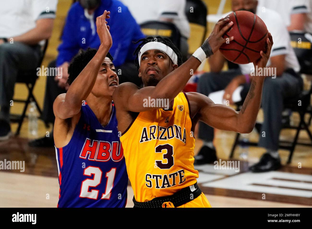Arizona State guard Caleb Christopher (3) during the first half of an ...