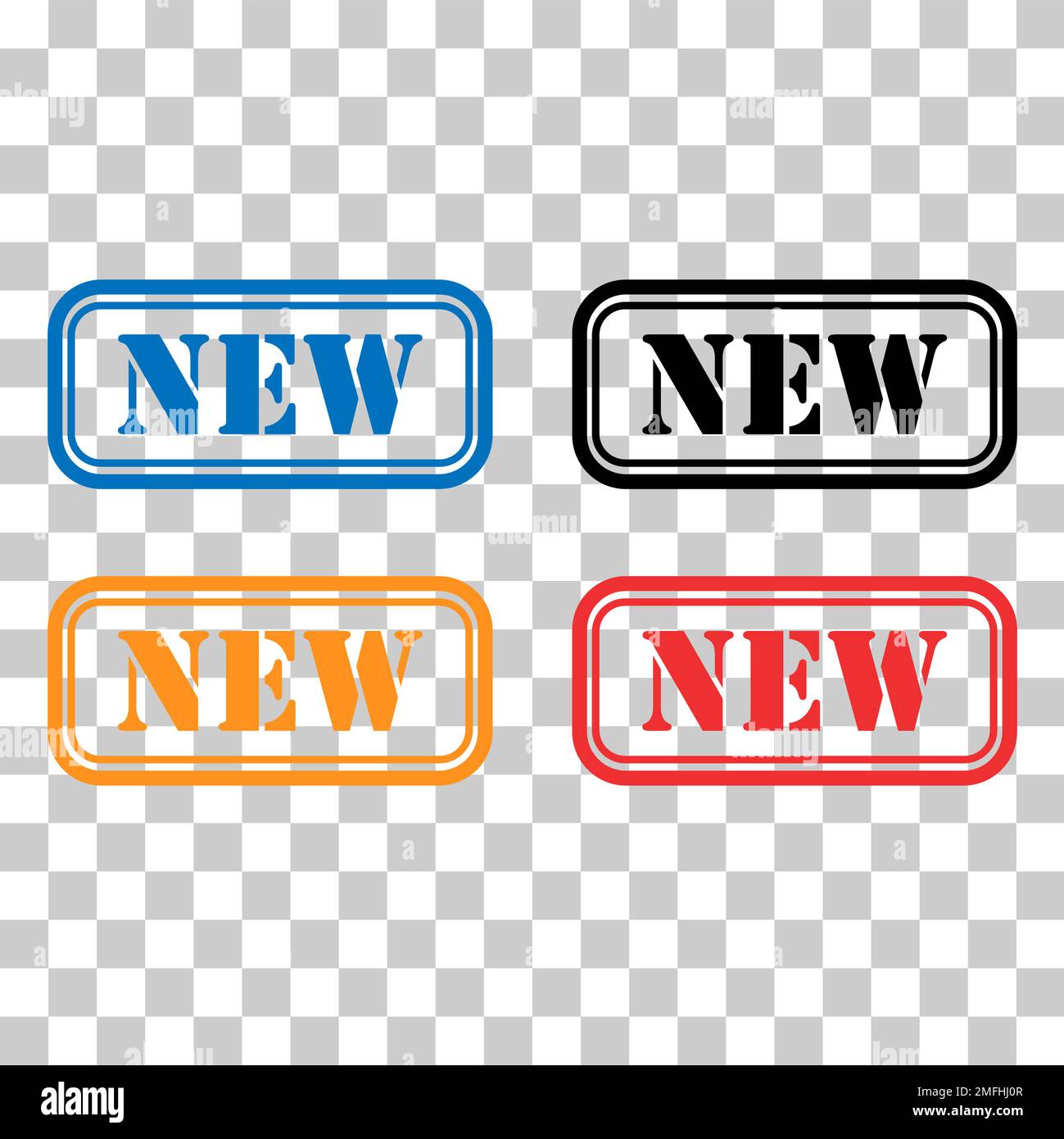 Set of New stamp symbol, label sticker sign button, text banner vector ...