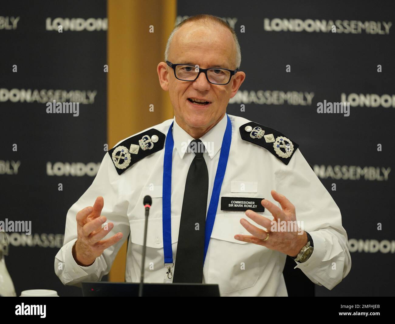 Metropolitan Police Commissioner Sir Mark Rowley appearing before the ...